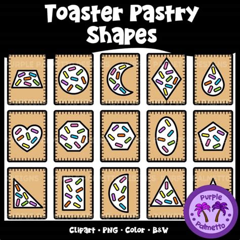 Toaster Pastry Shapes Clipart By Purple Palmetto Tpt