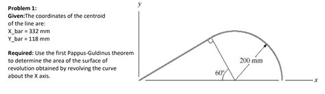 Solved Problem Given The Coordinates Of The Centroid Of Chegg