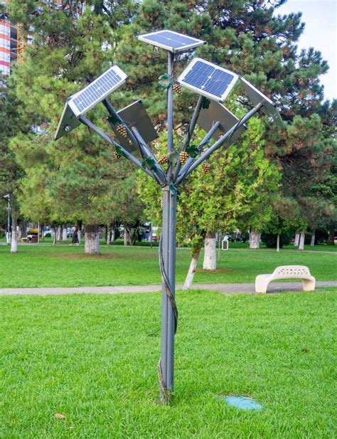 Solar Panels In The Shape Of A Tree Modern Technologies Solar Panels