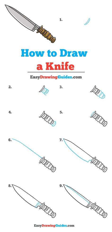 How To Draw A Knife Really Easy Drawing Tutorial