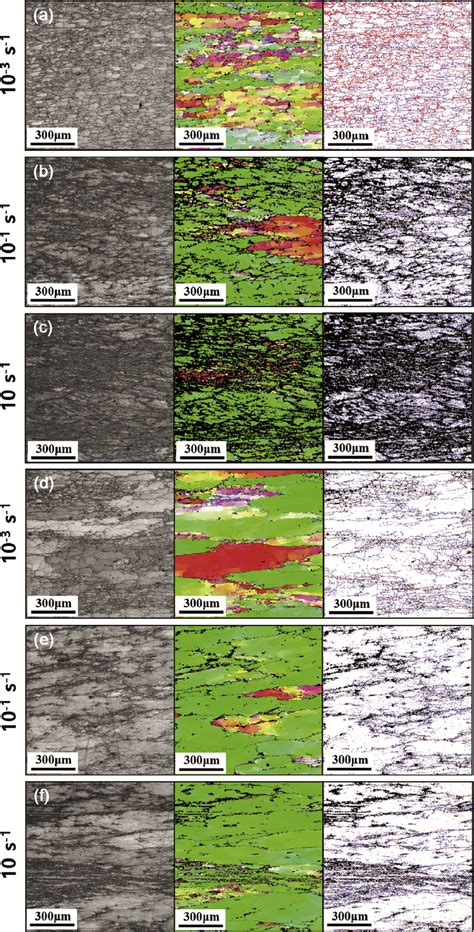 IQ IPF And Grain Boundary Map Images Of The A B C As Cast And D