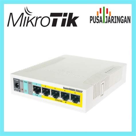 Jual Mikrotik Rb260gsp Switch Gigabit 5 Port Sfp Cage Swos Psu Poe