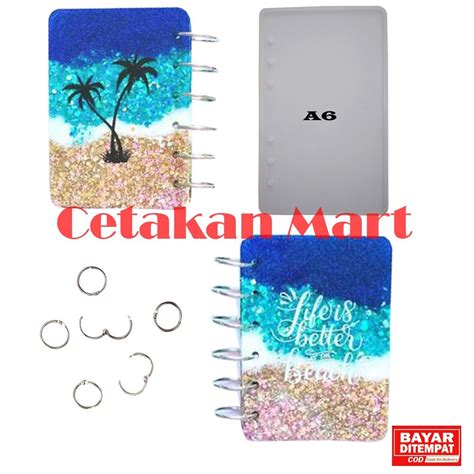 Jual Cm Cetakan Silikon Resin Epoxy Craft Diy Notebook Cover A6 Bonus