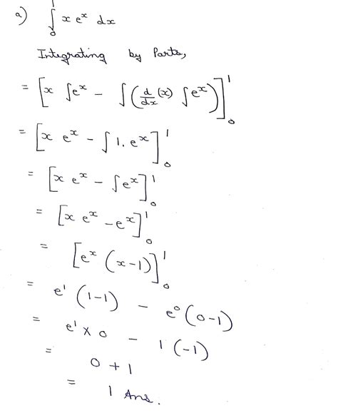 Integration By Parts Xex