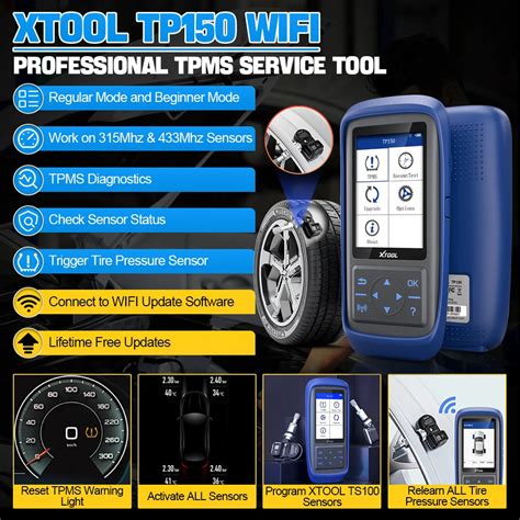complete tpms service with xtool tp150 and ts100 sensor xtool