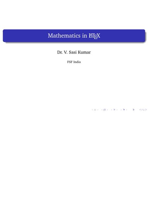 Latex Mathematics Pdf Te X Printing