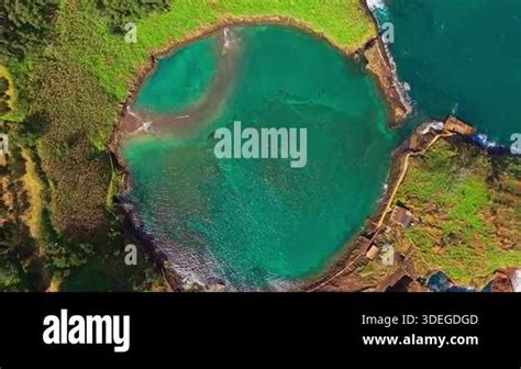 Aerial View Of Islet Of Vila Franca Do Campo At Sao Miguel Island