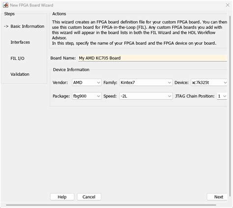 Create Amd Kc Evaluation Board Definition File Matlab Simulink