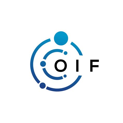 Oif Letter Technology Logo Design On White Background Oif Creative