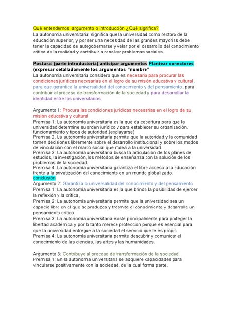 La Autonomía Universitaria Luz Borrador Pdf Conocimiento Sociedad