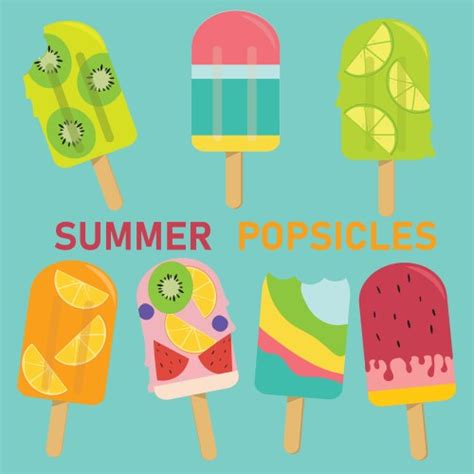 Vibrant Popsicle Collection Royalty Free Vector Vectorstock