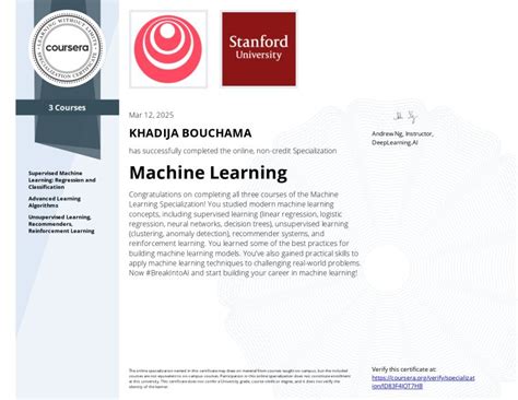 Machinelearning Ai Coursera Certification Khadija Bouchama 12