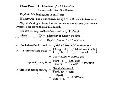 Machining Time Calculation Pptx