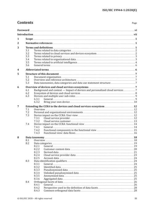 ISO IEC 19944 1 2020 Cloud Computing And Distributed Platforms Data Flow Data Categories And
