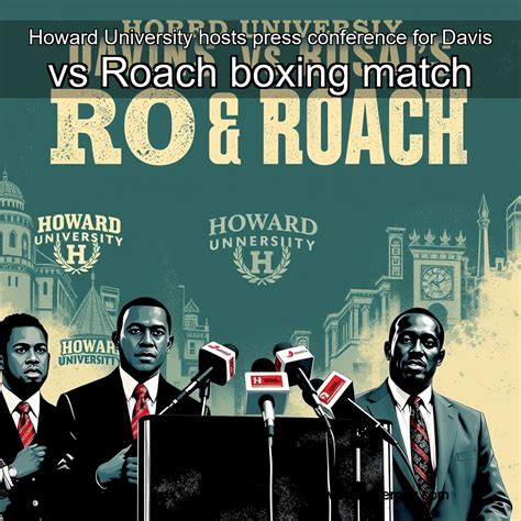Howard University Hosts Press Conference For Davis Vs Roach Boxing