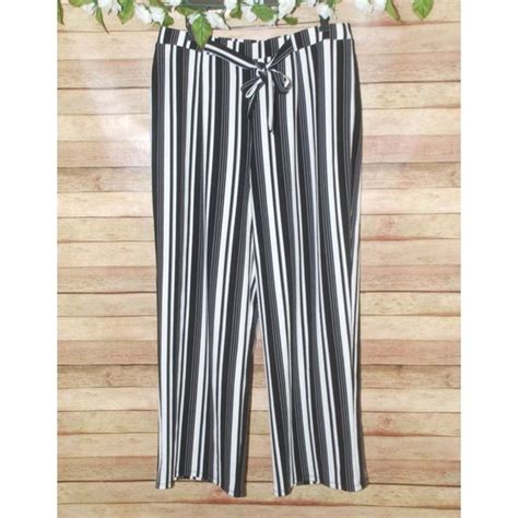 Cato Est 1946 Pants And Jumpsuits Nwt Cato Black White Striped Pull