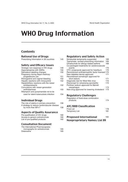 Atc Ddd Classification World Health Organization