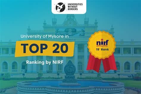 The University Of Mysore Tops To 19th Rank In The Nirf Grading In