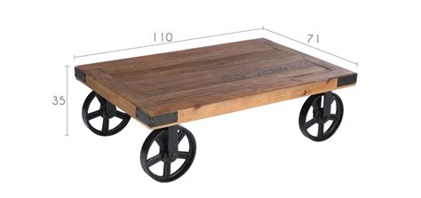 Table Basse Roulette Mobilier Design Décoration Dintérieur