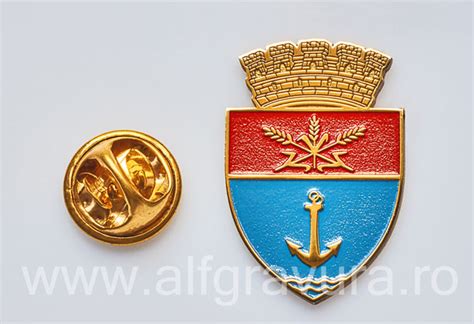 Insigna Municipiul Oltenita Gravata Din Alama