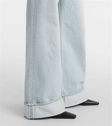 Dame High Rise Wide Leg Jeans In Blue Agolde Mytheresa