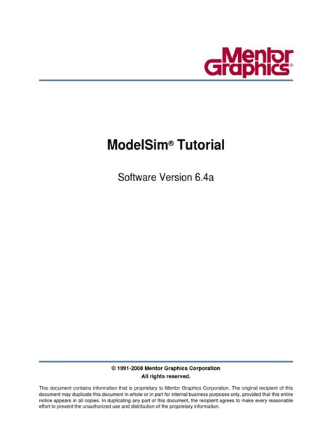 Modelsim Tutorial Software Version 64a Download Free Pdf Command Line Interface Library