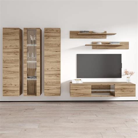 Meble Furniture Fly C4 33tv Wall Mounted Floating Modern Entertainment