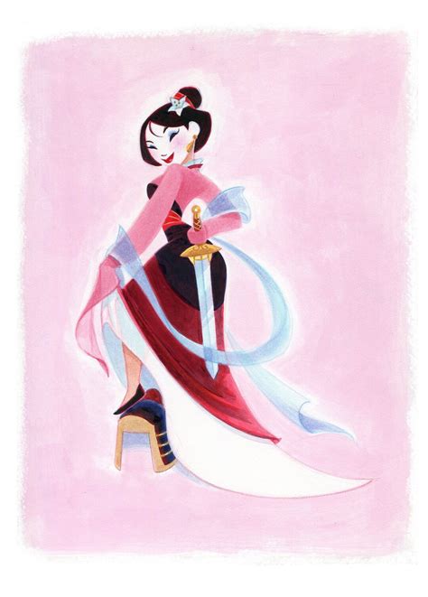 Princess Pinup Mulan Art Print Etsy