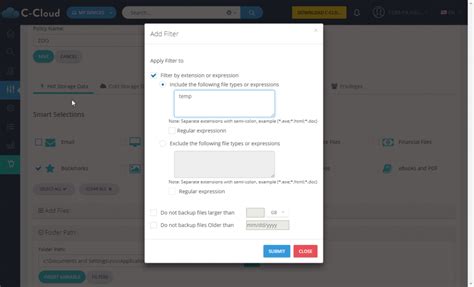 How Can I Use The File Filters To Include Or Exclude Certain Files In C Cloud C Cloud Wiki