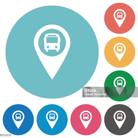 公共交通 Gps 地圖位置平面圓形圖示向量圖形及更多主題圖片 主題 乘客 位置描述 Istock