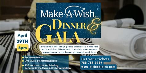 Make A Wish Foundation Fundraiser Dinner Gala 9698 Jasper Ave