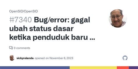 Bugerror Gagal Ubah Status Dasar Ketika Penduduk Baru Di Tambah Belum