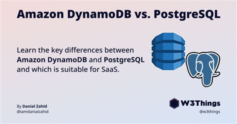 W3things On Linkedin Learn The Key Differences Between Amazon Dynamodb
