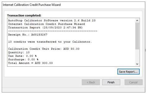 Download Calibration Credits Autotest Products Pty Ltd