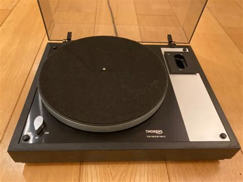 Thorens Td160b Mkii Turntable No Tone Arm Black With Lid 1980s