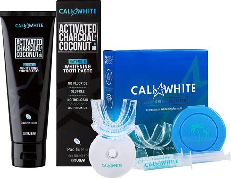 Cali White Charcoal Toothpaste And Whitening Kit Made In