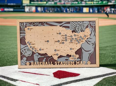 Baseball Stadium Map Mlb Stadium Map Baseball Stadium Tracker Baseball Stadium Token