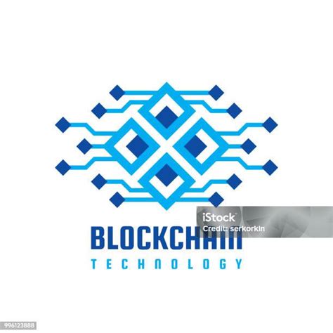 Blockchain 概念業務符號範本向量圖未來技術創新標誌數位 Cryptocurrency 圖示電腦電子符號圖形設計項目向量圖形及更多