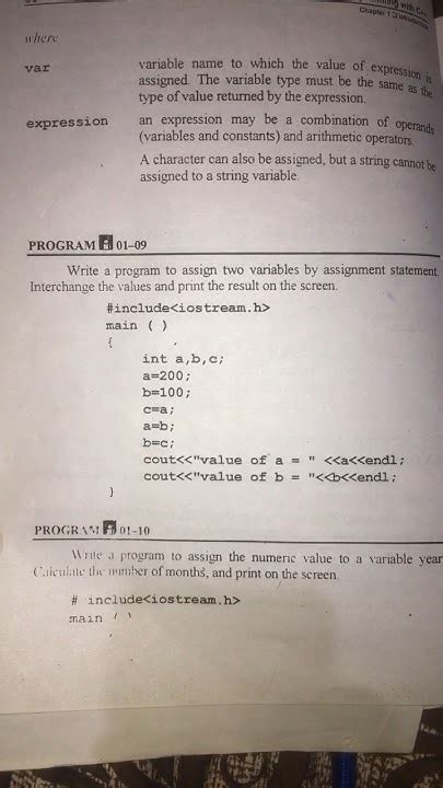 Write A Program To Assign Two Variables By Assignment Statement