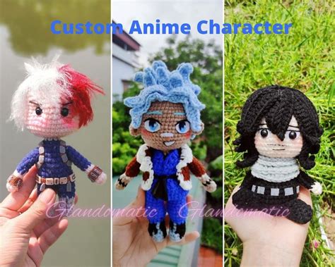 Custom Anime Crochet Doll Custom Manga Character Plush Custom Stuffed