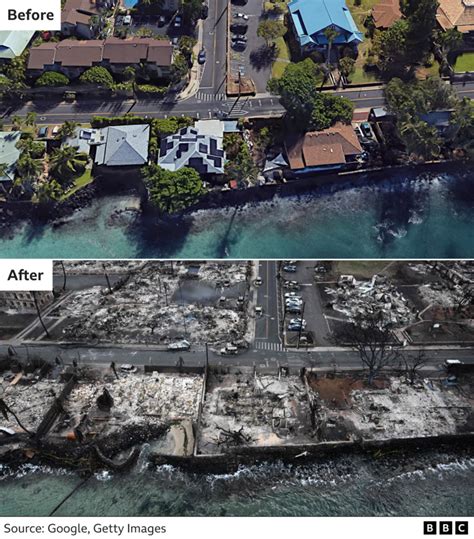 Hawaii Fire Maps And Before And After Images Reveal Maui Devastation