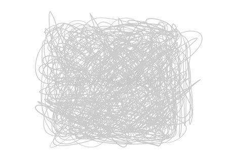 Tangled On White Chaos Pattern Scribble Sketch Background With Array