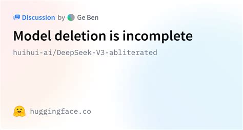 Huihui Ai DeepSeek V3 Abliterated Model Deletion Is Incomplete