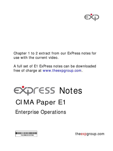 Cima E1 Enterprise Management Exp Group Pdf Sarbanesoxley Act