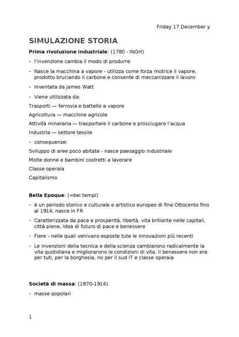 Riassunto Storia Maturità Schemi E Mappe Concettuali Di Storia Docsity