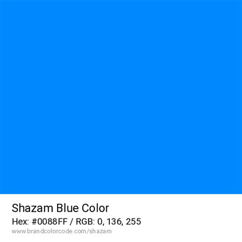 Shazam Brand Color Codes