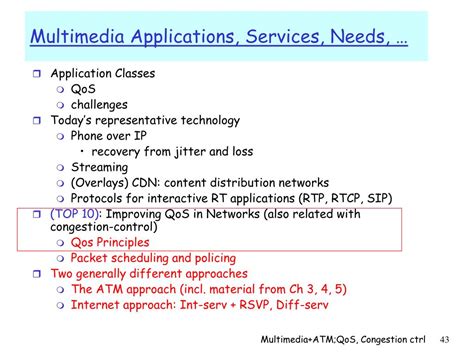 Ppt Chapter 7 Atm 3 4 5 Multimedia Networking Qos Congestion