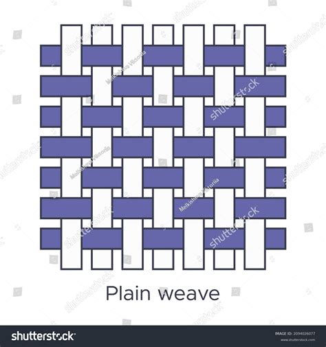 Fabric Plain Weave Type Sample Weave Stock Vector Royalty Free