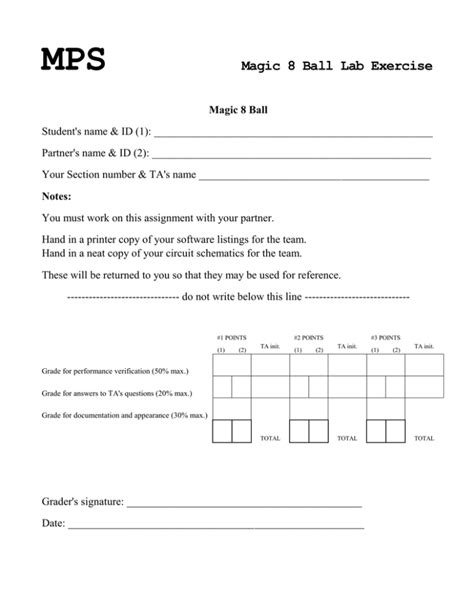 mps magic 8 ball lab exercise