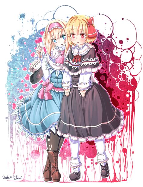 Safebooru 2girls Adapted Costume Alice Margatroid Blonde Hair Blue